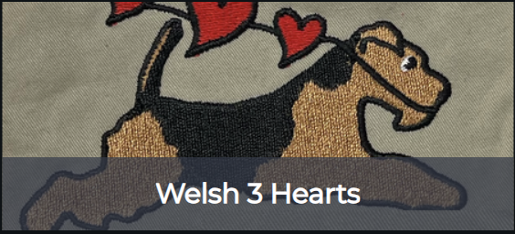 Welsh Wear Sportswear – Welshie with 3 hearts – Welsh Terrier Club of ...