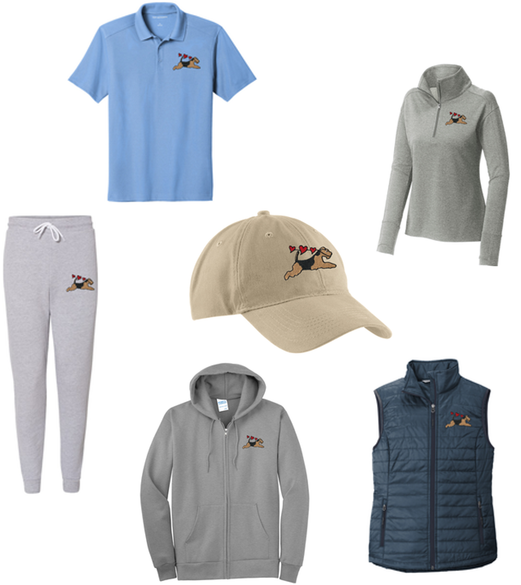 Welsh Wear Sportswear – Welshie with 3 hearts – Welsh Terrier Club of ...